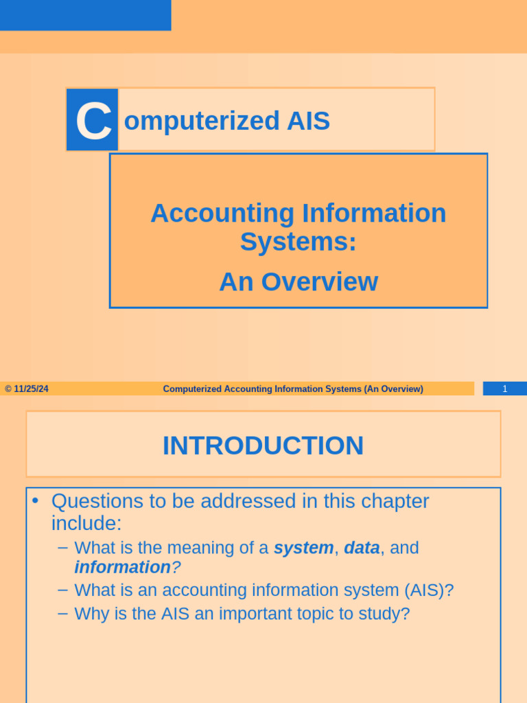 Computerized AIS (An Overview1A) | PDF | System | Information