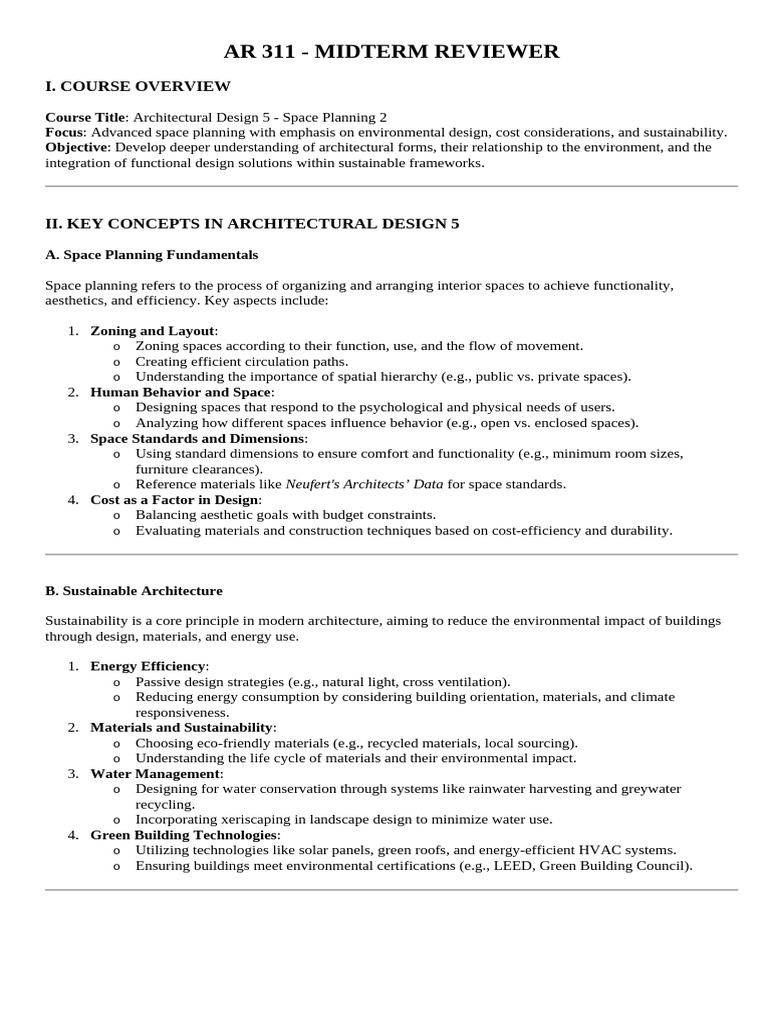 Ar 311 Midterm Reviewers | PDF | Green Building | Sustainable Design