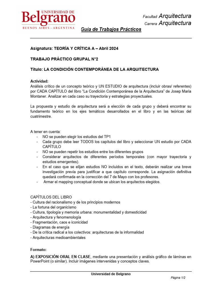tp2 Consigna | PDF | Arte