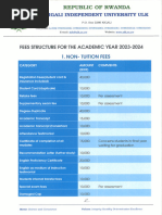 AUCA Fee Structure 2024 2025 ALL | PDF | Fee | Rwanda
