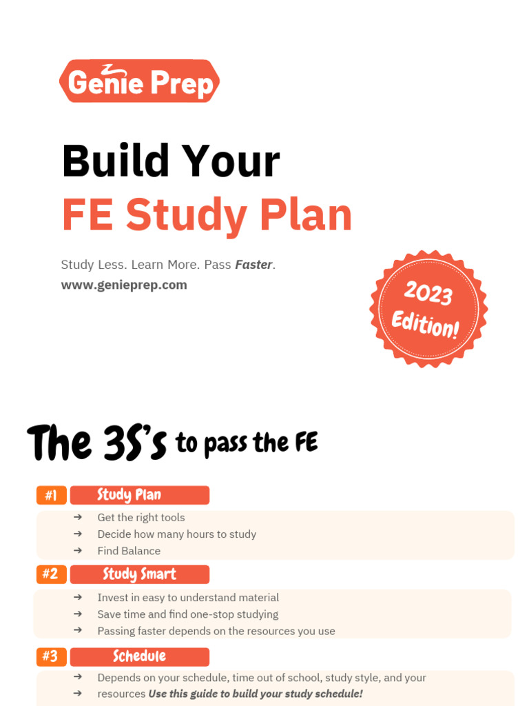 Build Your FE Exam Study Plan | PDF | Engineering | Science