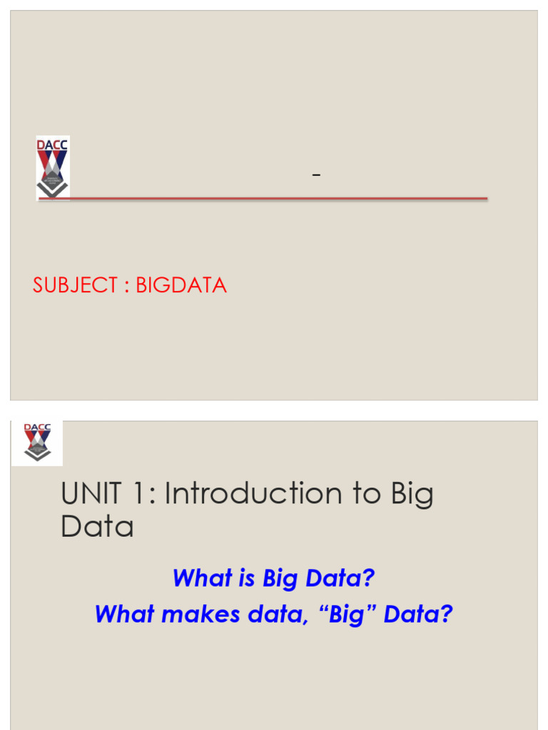 Big Data Course Overview | PDF | Machine Learning | Apache Hadoop