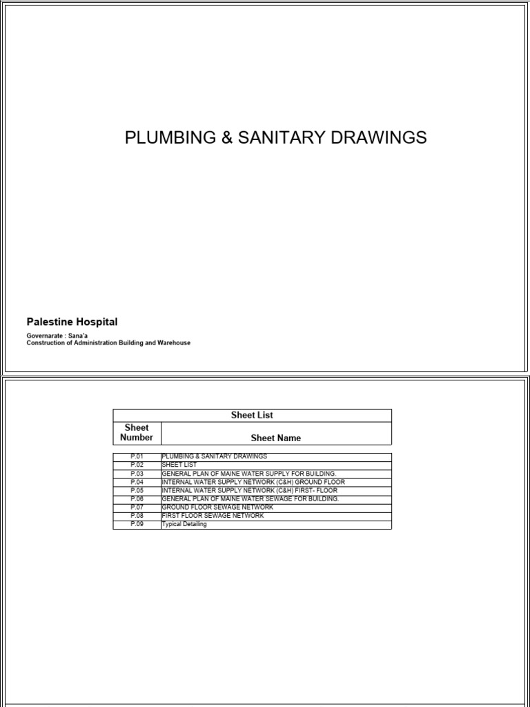 Plumbing & Sanitary Drawings | PDF | Tap (Valve) | Water Heating