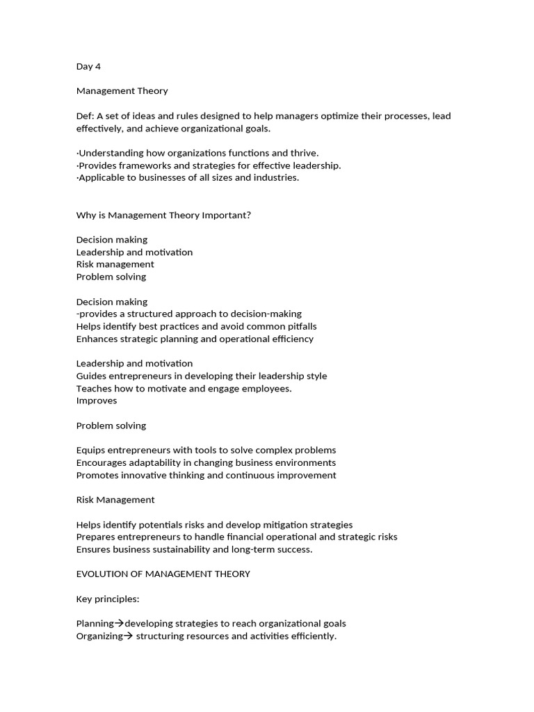 Management Theory Pdf System Leadership