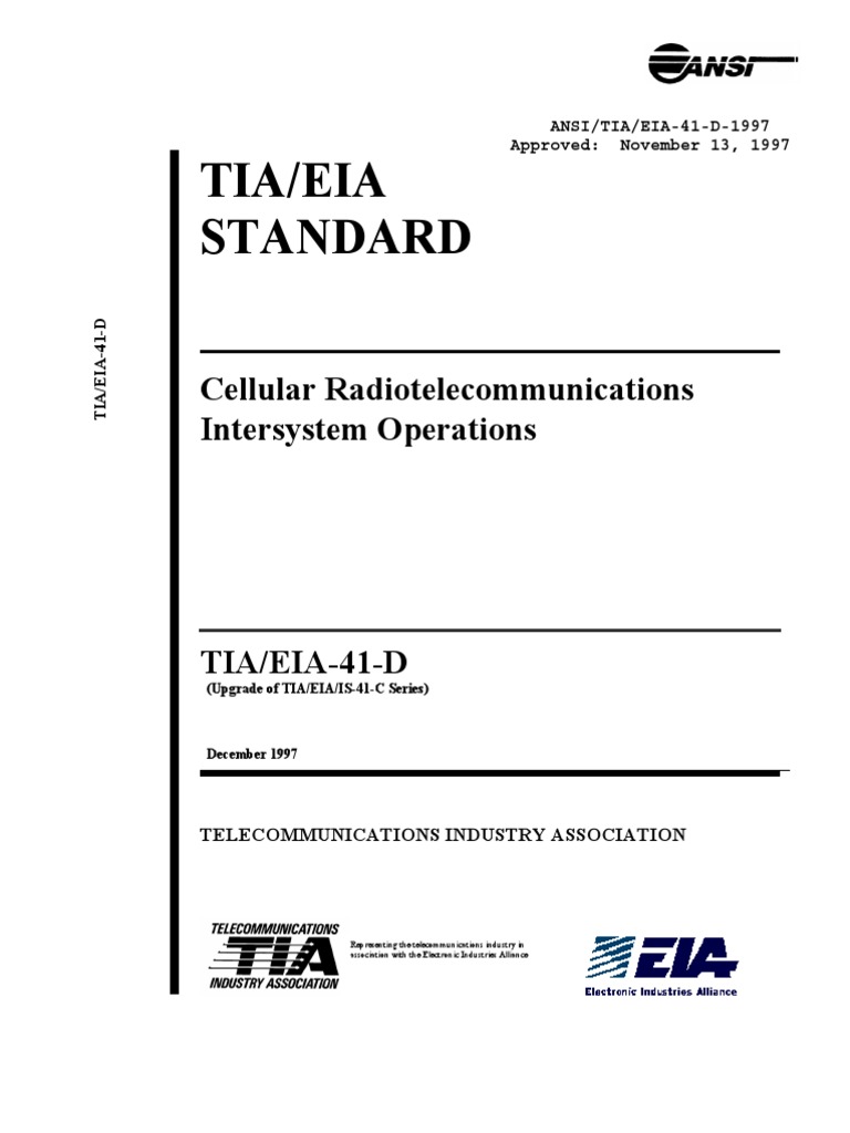 Is 41D Map | PDF | Telecommunications Standards | Data Transmission