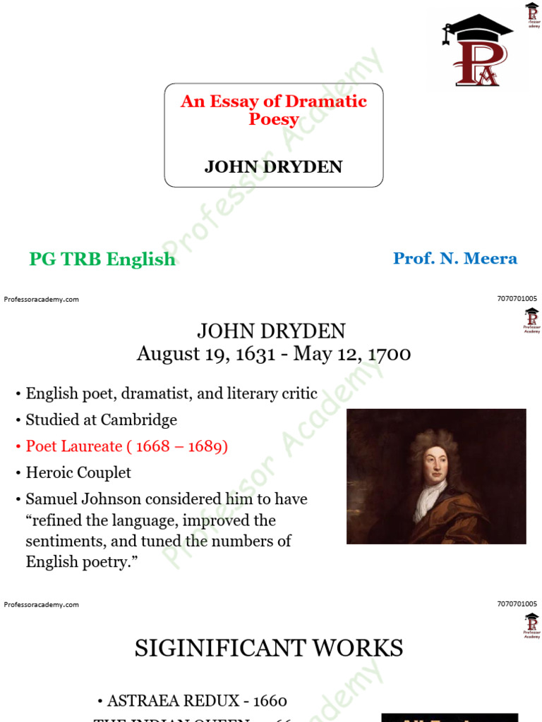 1716865022604 | PDF | John Dryden | Tragedy