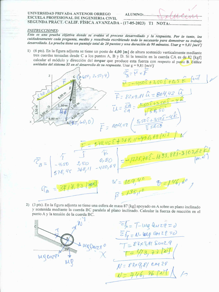 Fisav t1 Pc2 Solución | PDF