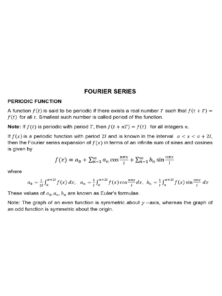 Fourier Series - 1 | PDF