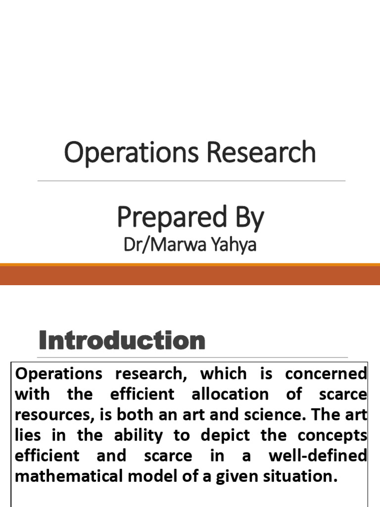 Lec 1+ Sec 1-1 | PDF | Mathematical Optimization | Operations Research