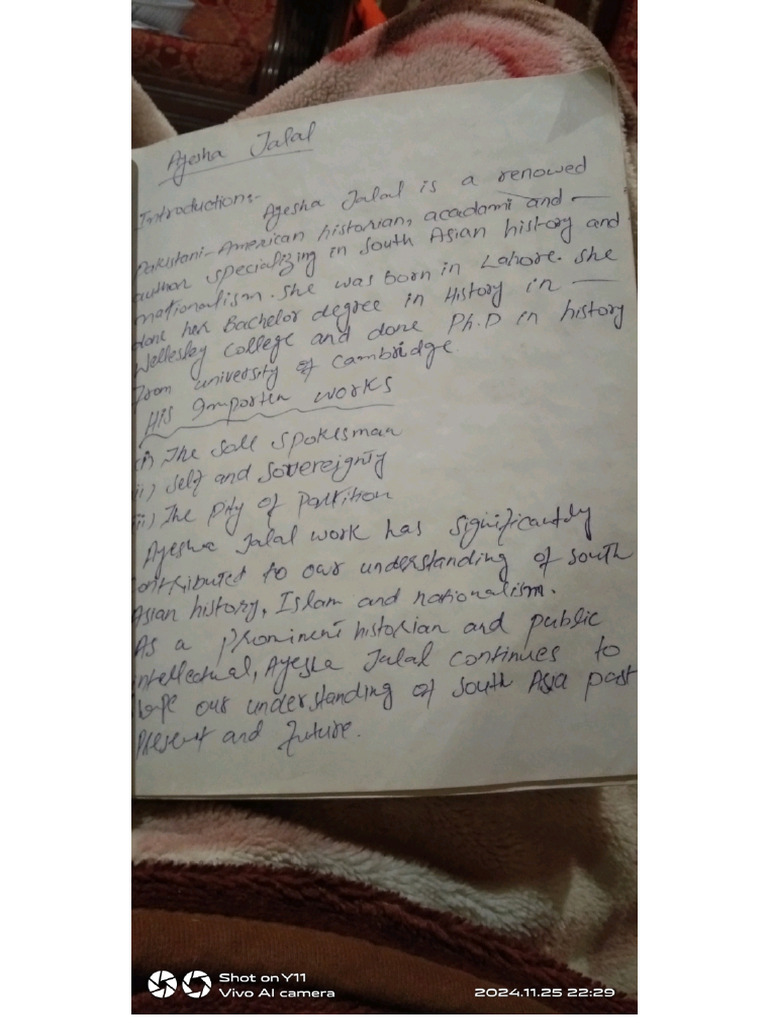 Ayesha Jalal Introduction. | PDF