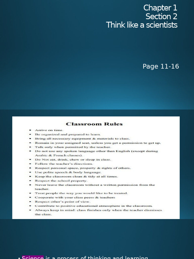 Ch. 1 Sec. 2 Thinking Like A Scientist | PDF | Experiment | Hypothesis