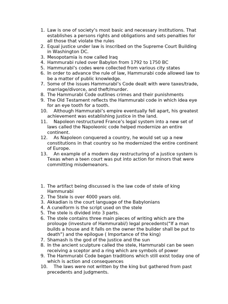 Hammurabi's Code of Laws | PDF