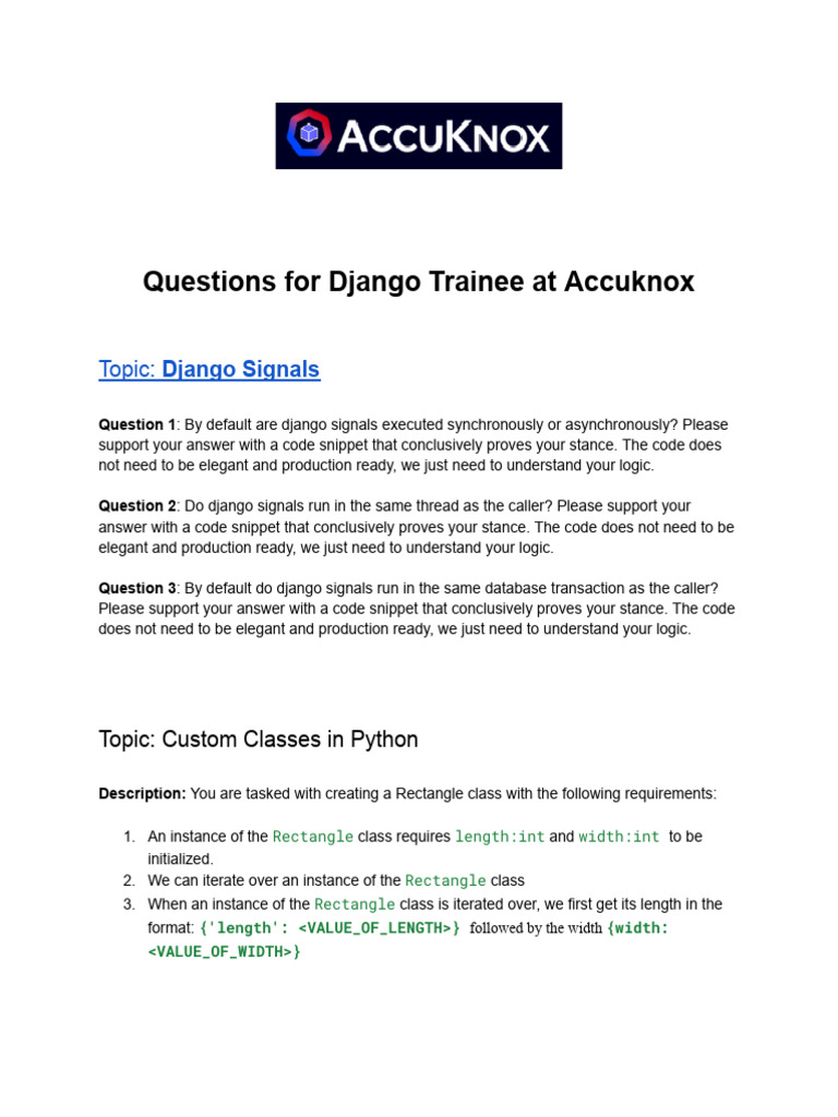 Django Signals & Python Classes | PDF