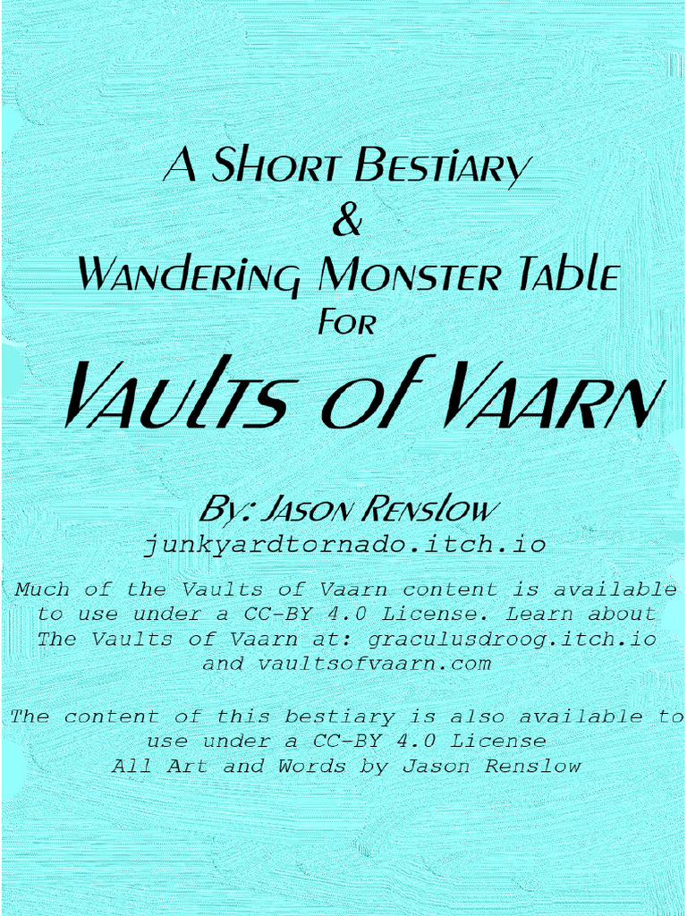 Vaarn Wandering Monsters | PDF
