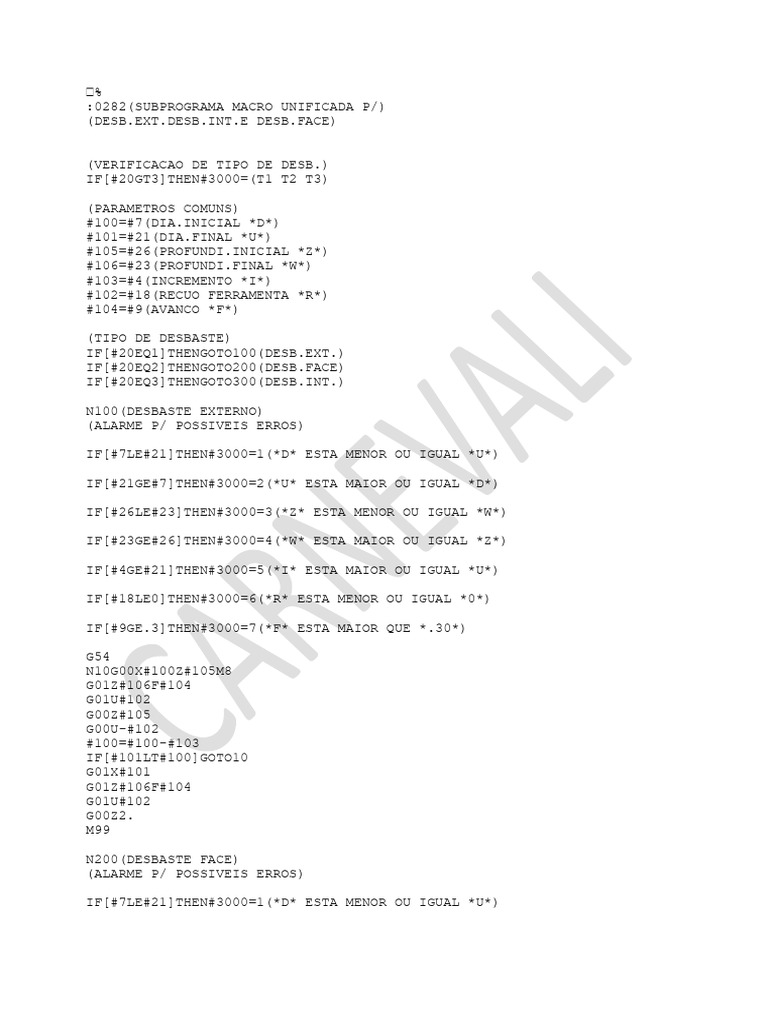 34 (Desb. Longitudinal Ext. Int. e Desb. Transversal - Sub. Prog. Macro G65) | PDF