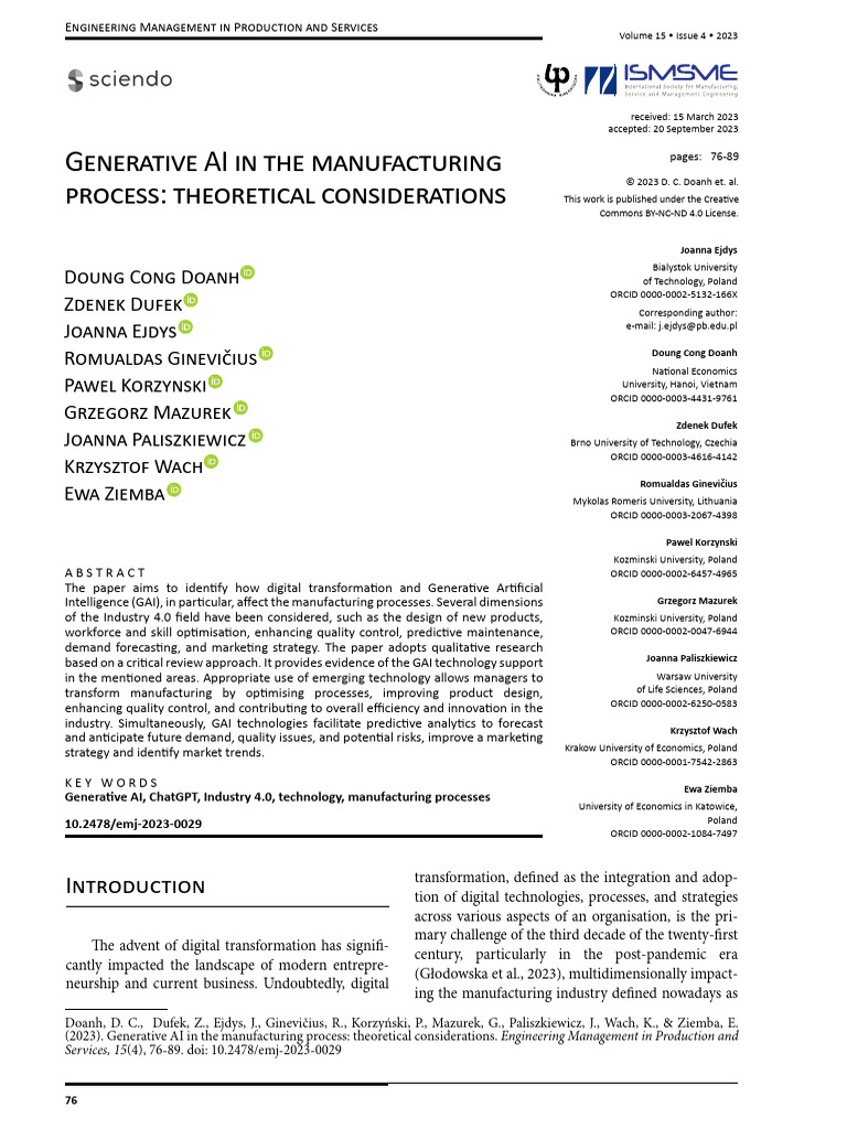 Generative AI in Manufacturing | PDF | Artificial Intelligence ...