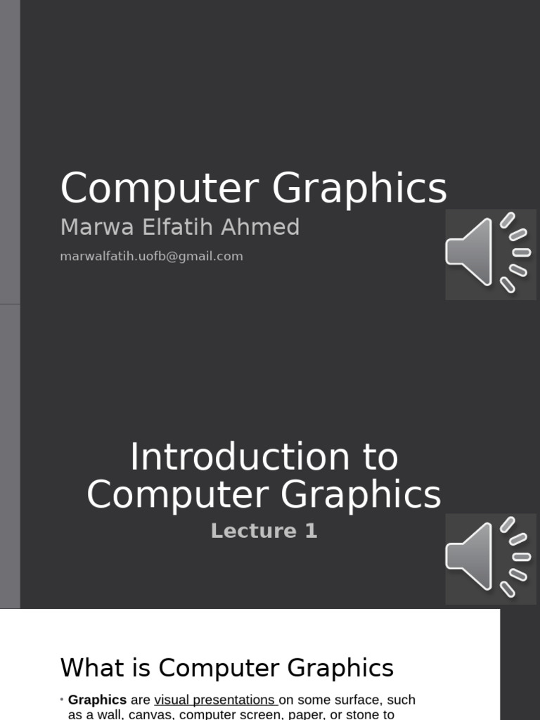 CG Lecture1 | PDF | Computer Graphics | Graphics