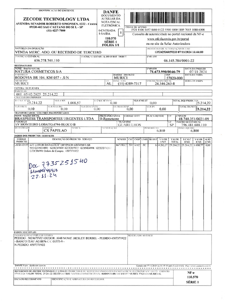 NF-110570 - Ped - 4507371922 | PDF