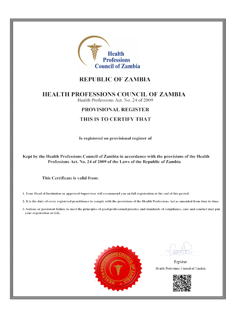 Provisional Registration | PDF