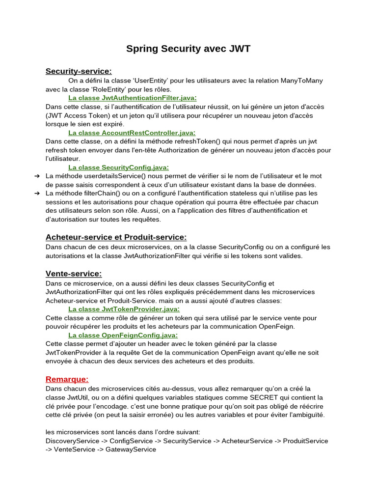 Sécurisation des microservices avec JWT | PDF | Sécurité des systèmes d'information | Sécurité
