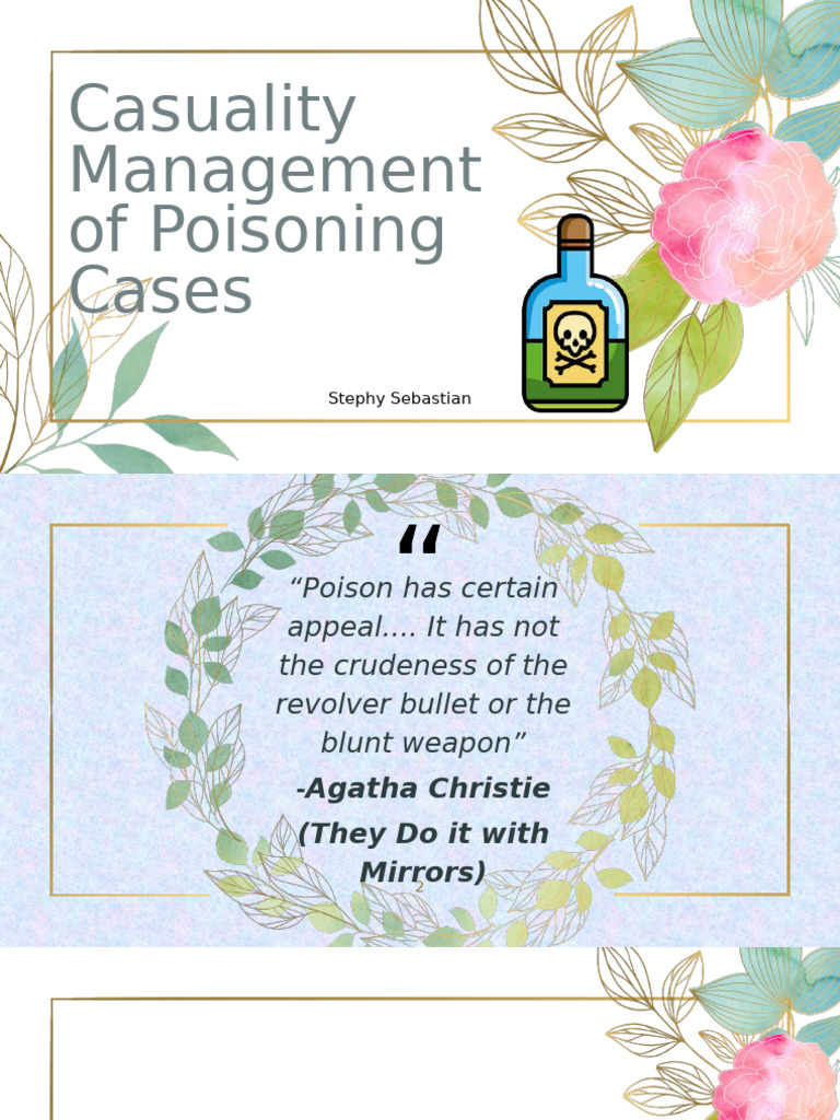 Forensic Poisoning | PDF | Vomiting | Clinical Medicine
