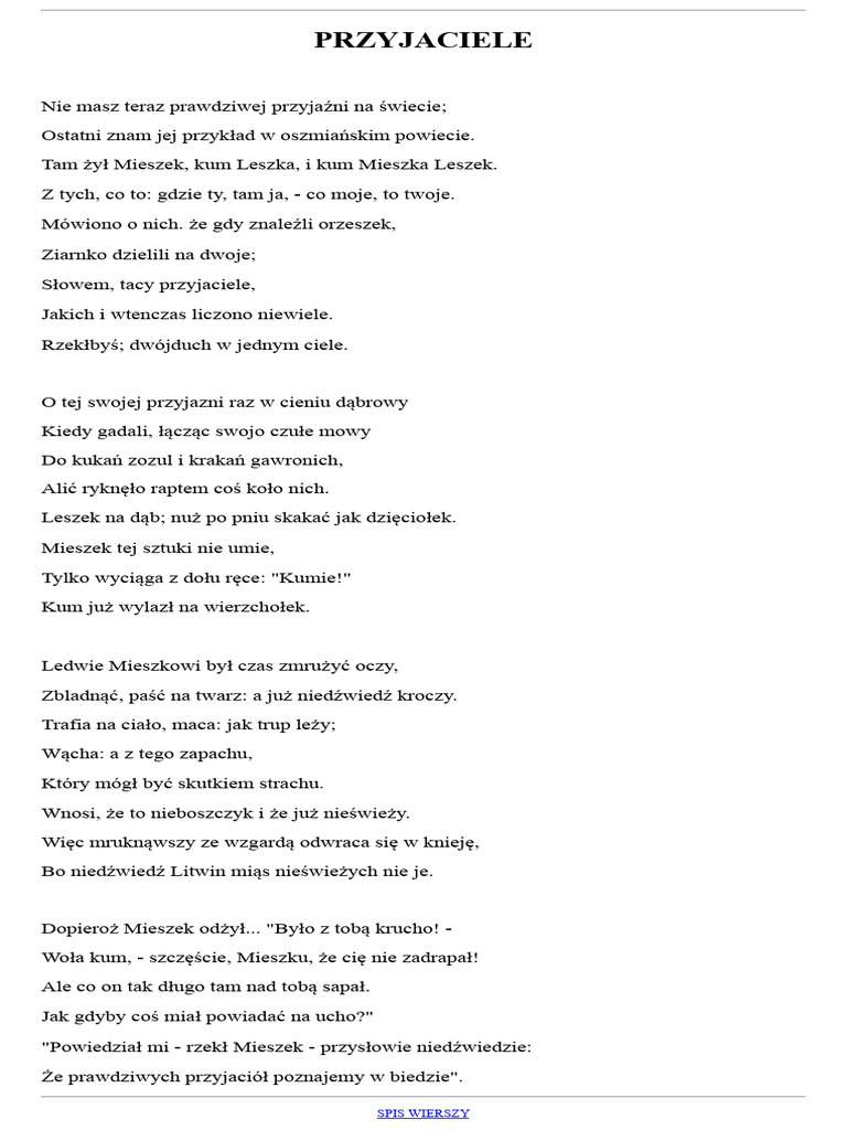 Adam Mickiewicz Przyjaciele | PDF