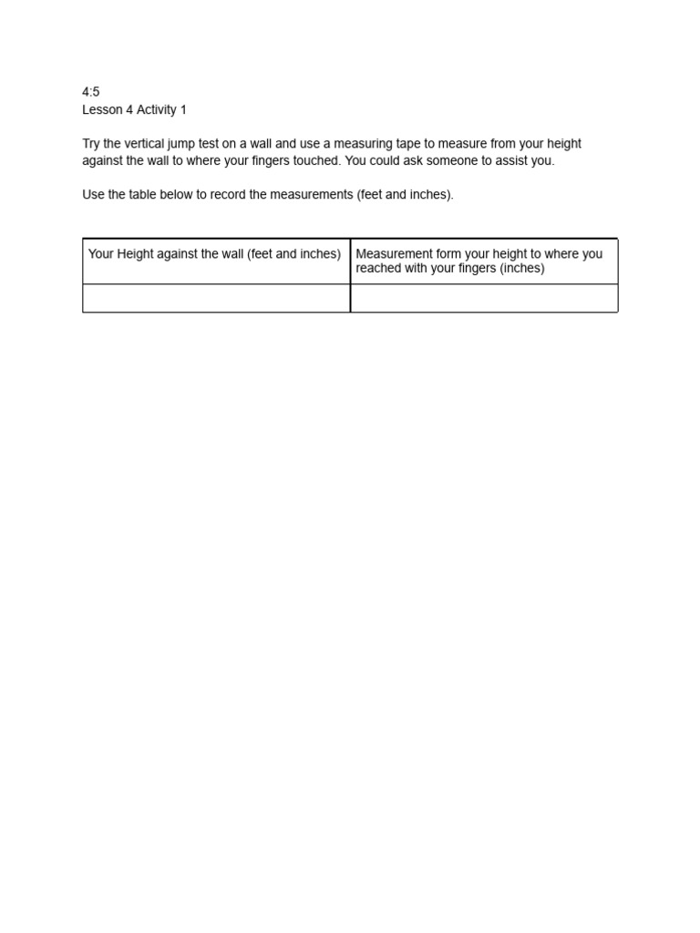 Serena Chanika - 4-5 Lesson 4 Activity 1 | PDF
