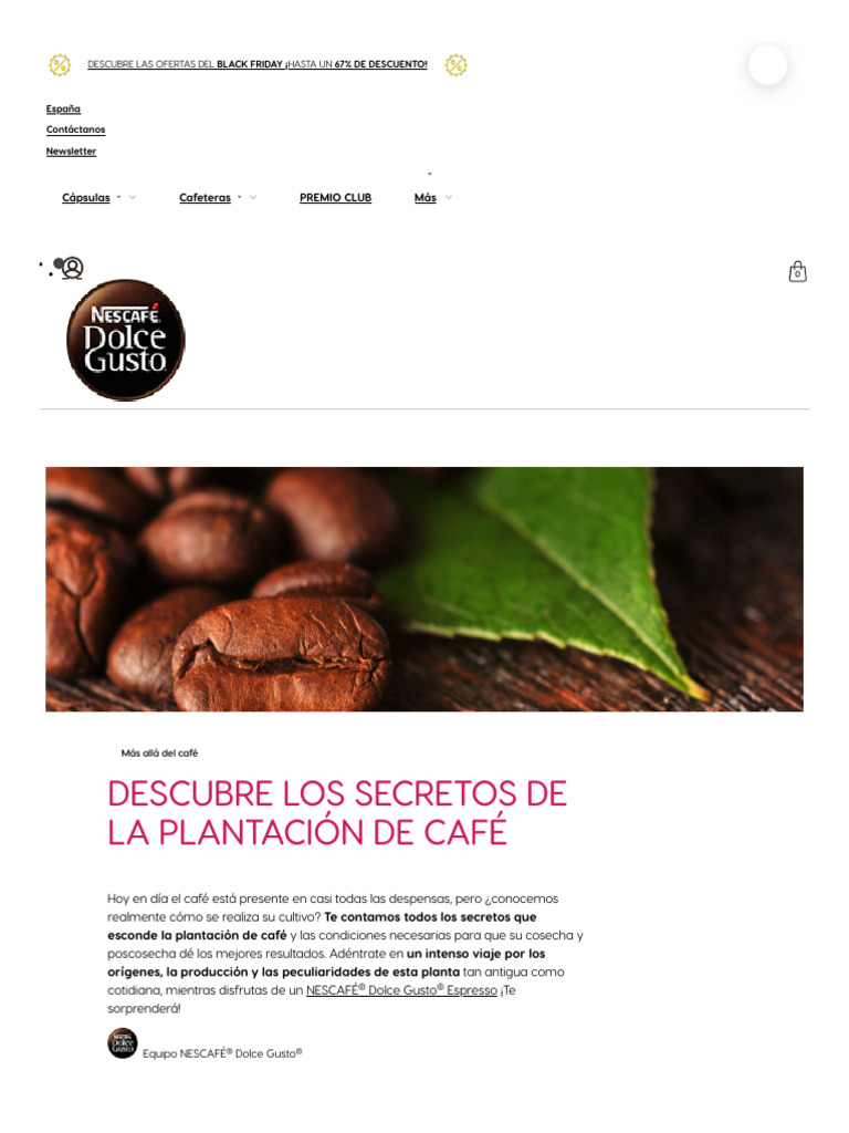 Secretos de La Planta Del Cafeto y Su Cultivo - NESCAFÉ® Dolce G | PDF ...