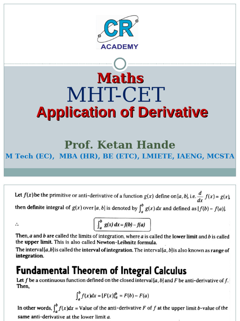 12-11 Definite Integration | PDF