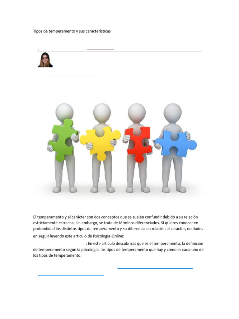 Tipos de Temperamento y Características | PDF | Temperamento ...