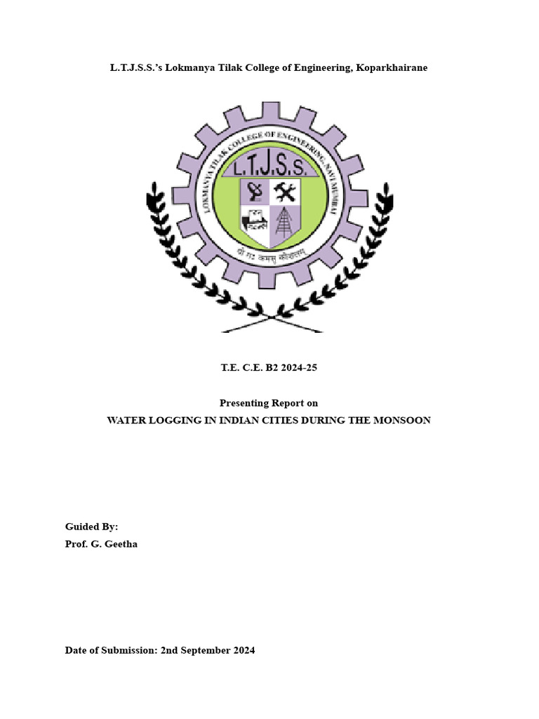 Team 3, PCE-II Report 2024-25 | PDF | Cost Of Living | Flood