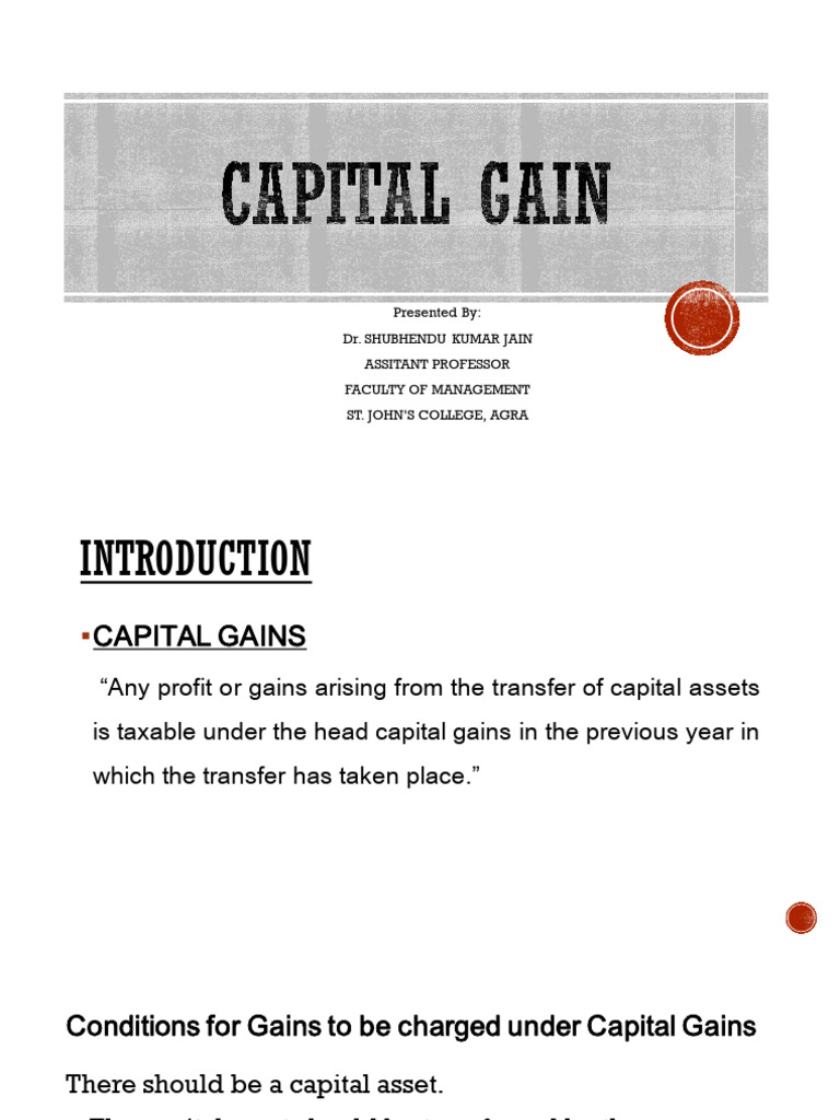 Understanding Capital Gains Taxation | PDF | Capital Gain | Capital ...