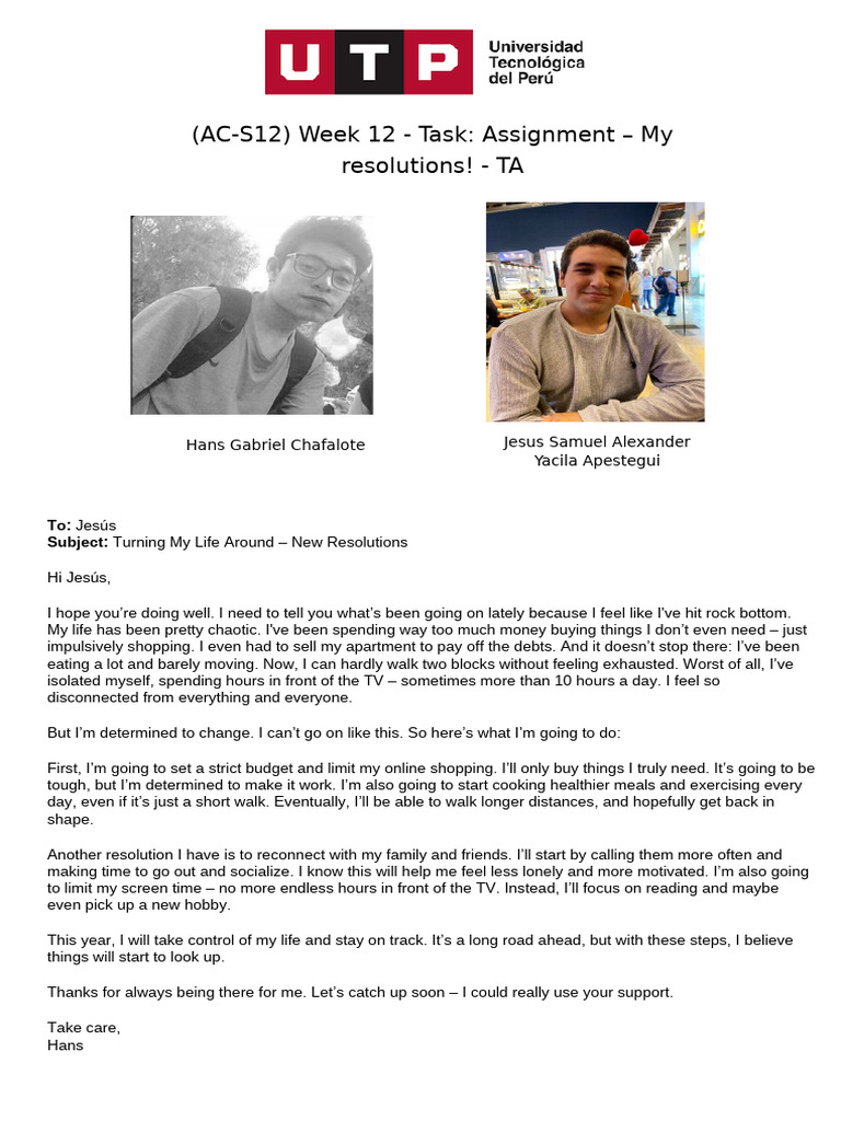 Week12 TA | PDF | Self-Improvement | Lifestyle