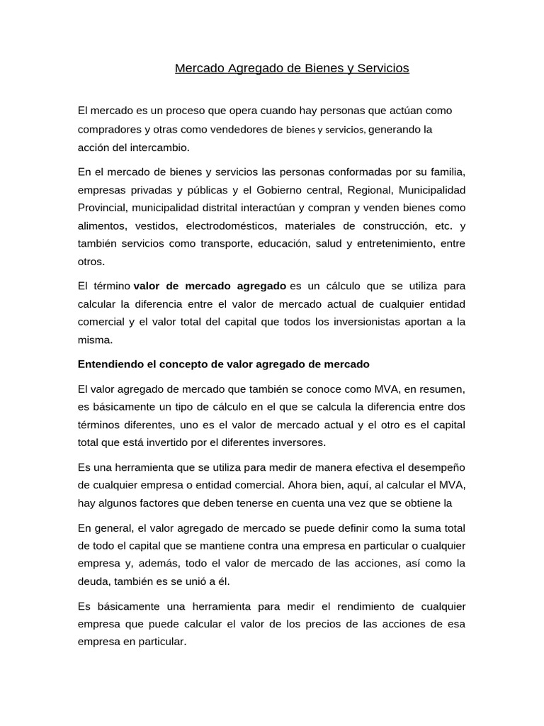 Mercado Agregado de Bienes y Servicio1 | PDF
