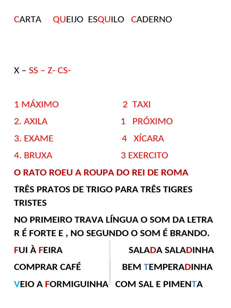Carta Queijo Esquilo Caderno | PDF