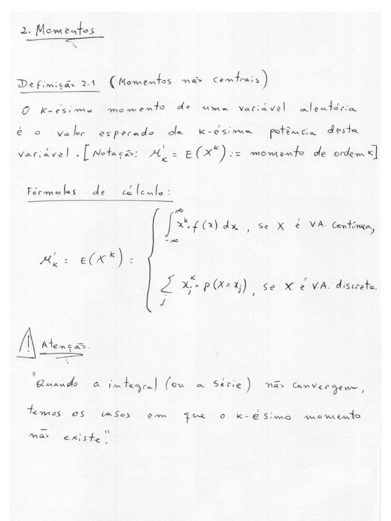 Aula3 - Momentos | PDF