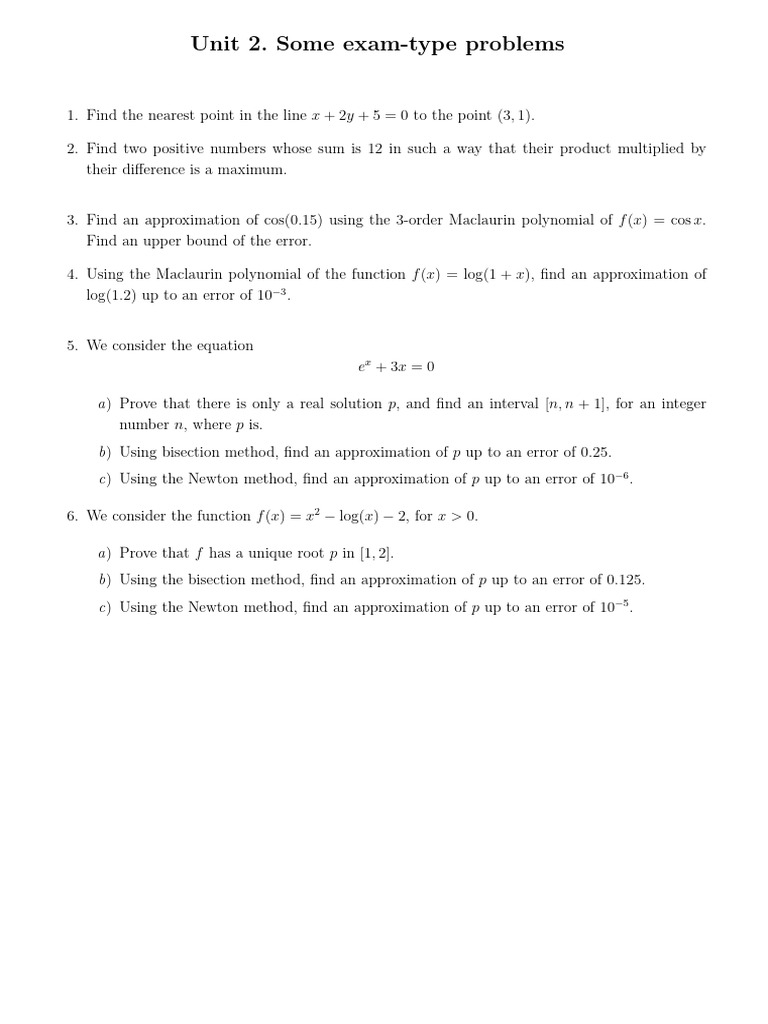Unit2 Problems | PDF