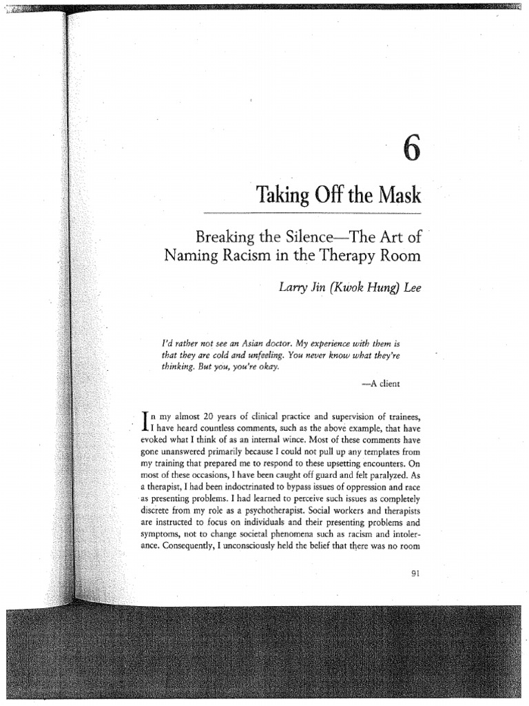 Lee - Taking Off The Mask - PDF Required | PDF