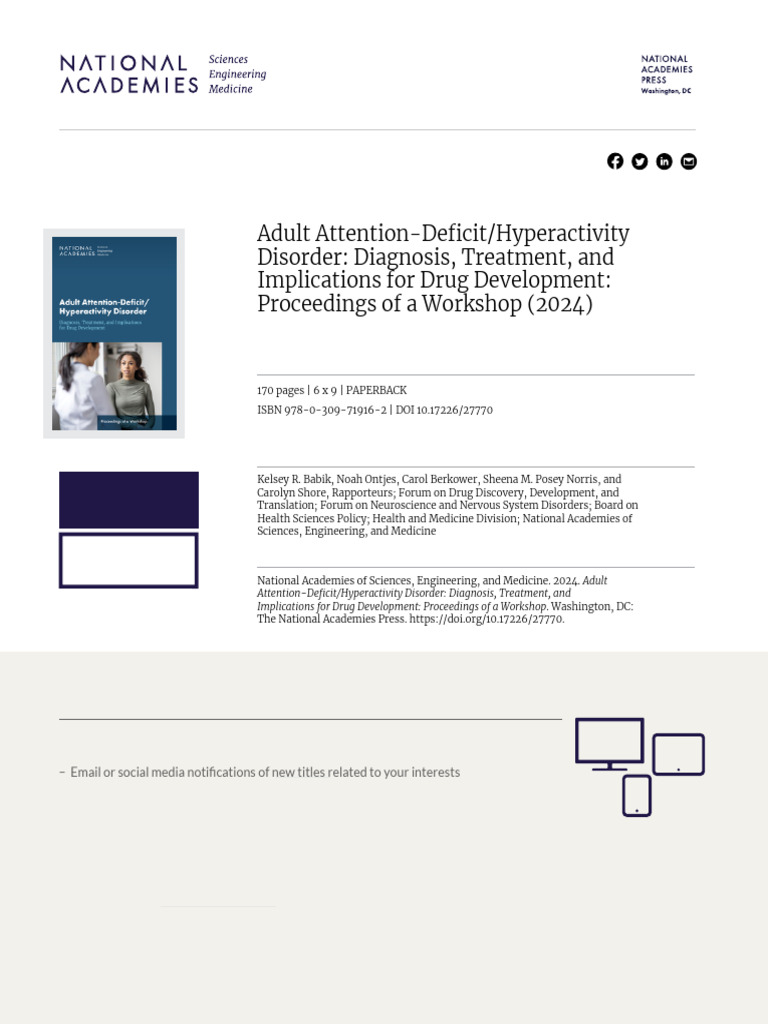 ADHD Workshop 2024 | PDF | Attention Deficit Hyperactivity Disorder | Mental Disorder