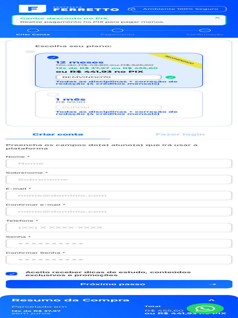 Professor Ferretto - Assinar | PDF