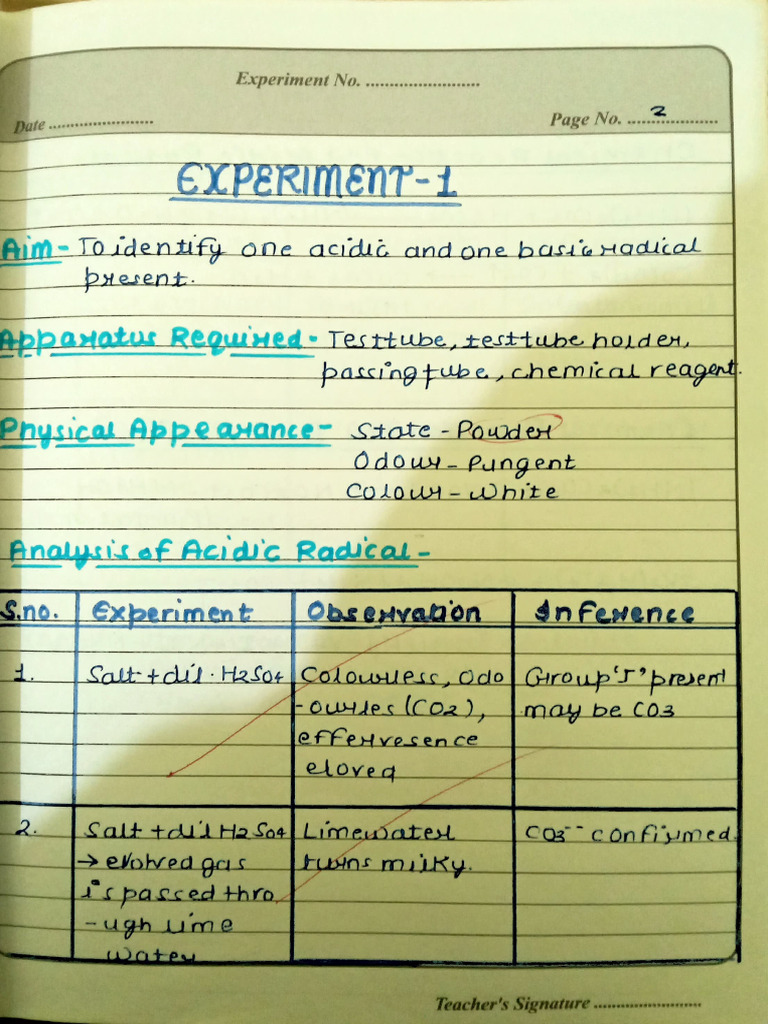 Chemistry Practicals Class 12 | PDF