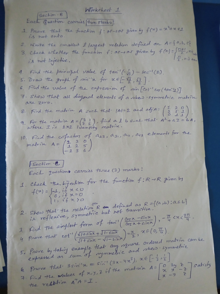 Important Sums For UT1 | PDF | Teaching Methods & Materials