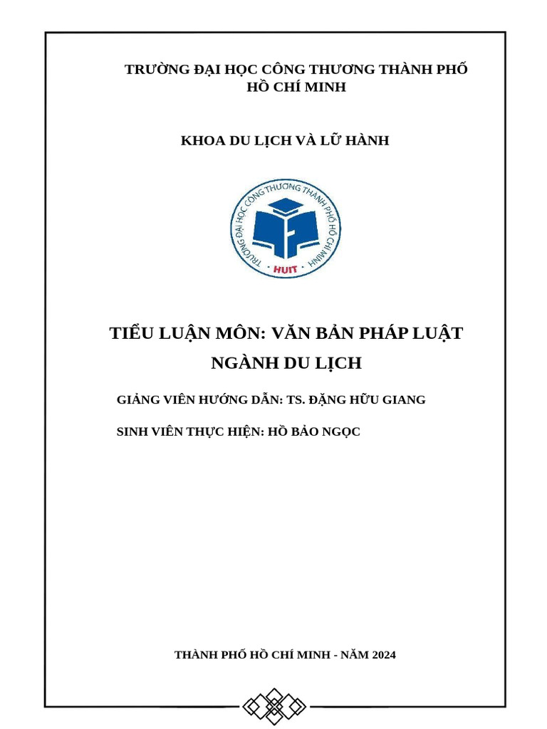 Tiểu Luận QTH - môi Trường Quản Trị | PDF