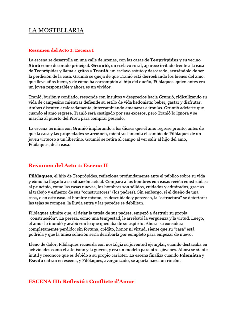 La Mostellaria | PDF