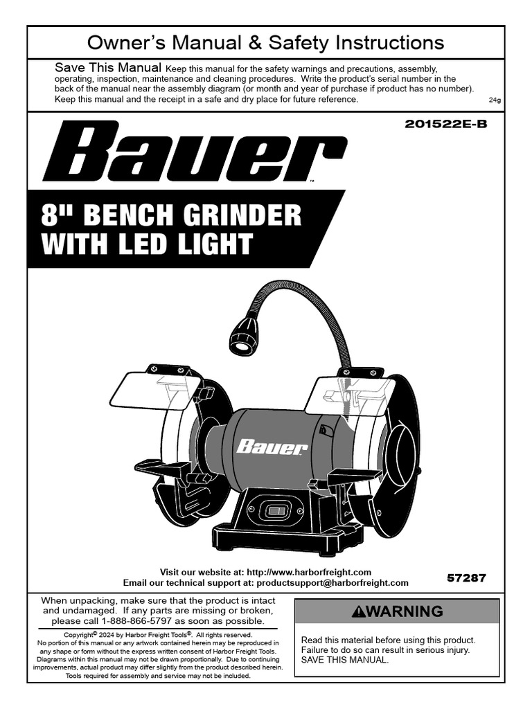 Bauer Bench Grinder | PDF | Electrical Connector