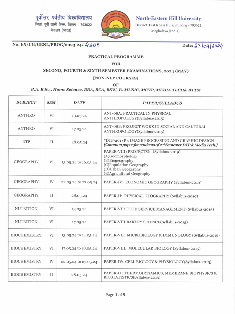 Pratical Undergraduate Programme | PDF