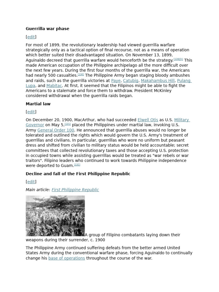 Guerrilla war phase | PDF | Conflicts | Philippines