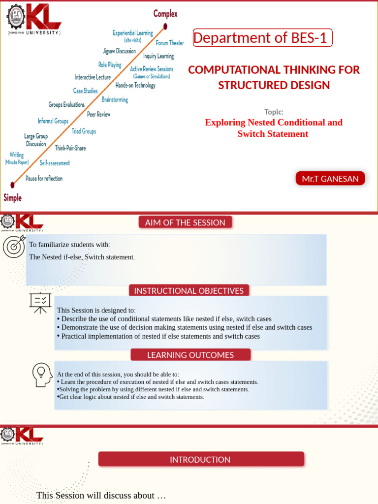Session 12 Nested If Else Pdf Computer Programming Software Engineering
