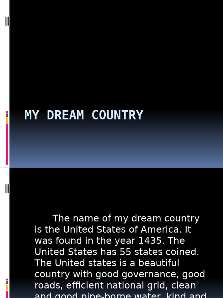 My Dream Country: The USA | PDF | Travel