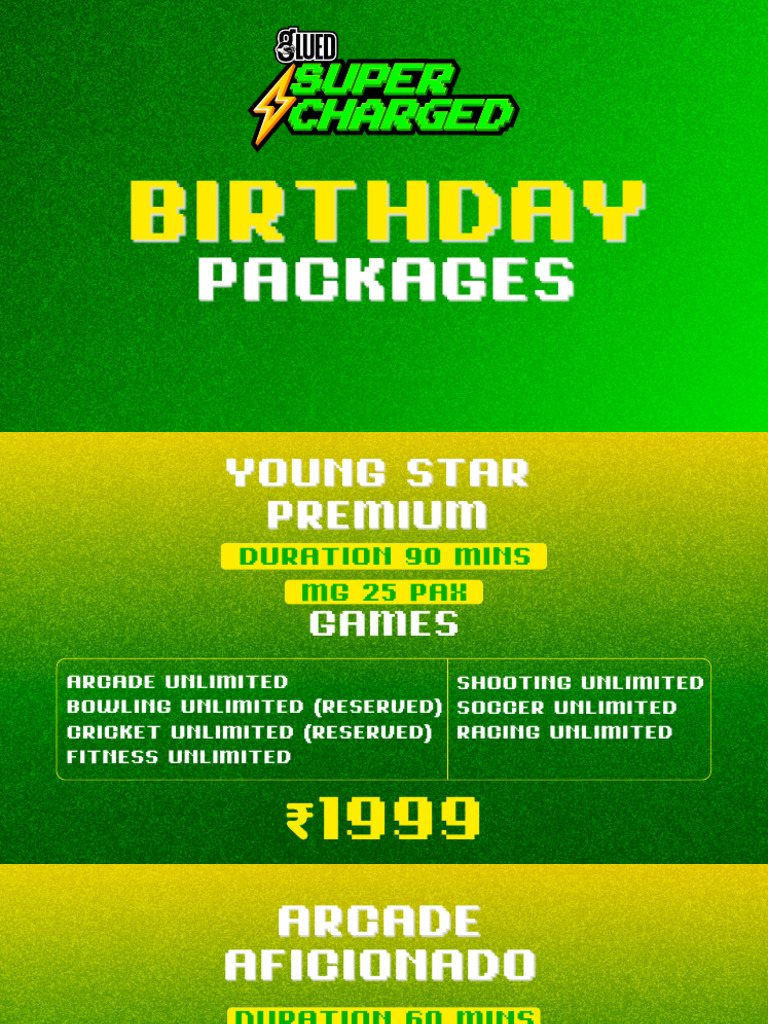 Birthday Party Packages and Pricing | PDF